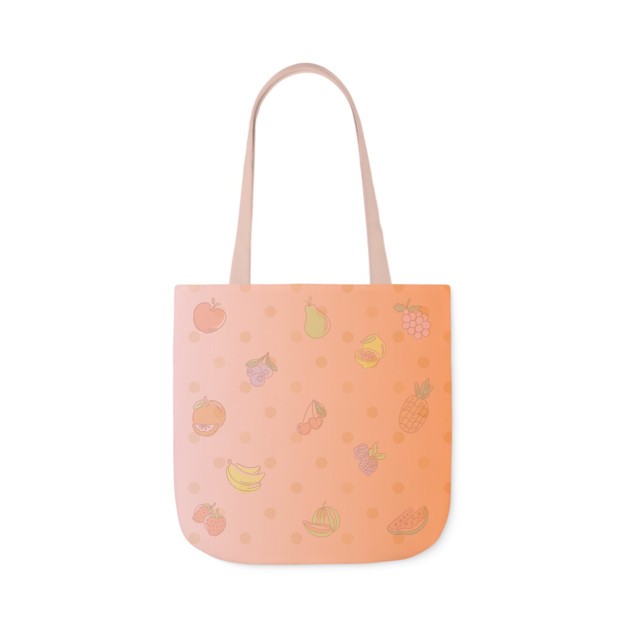 Canvas Tote Bag Fruit Tote Bag Pastel Tote Bag Beach Bag - Etsy