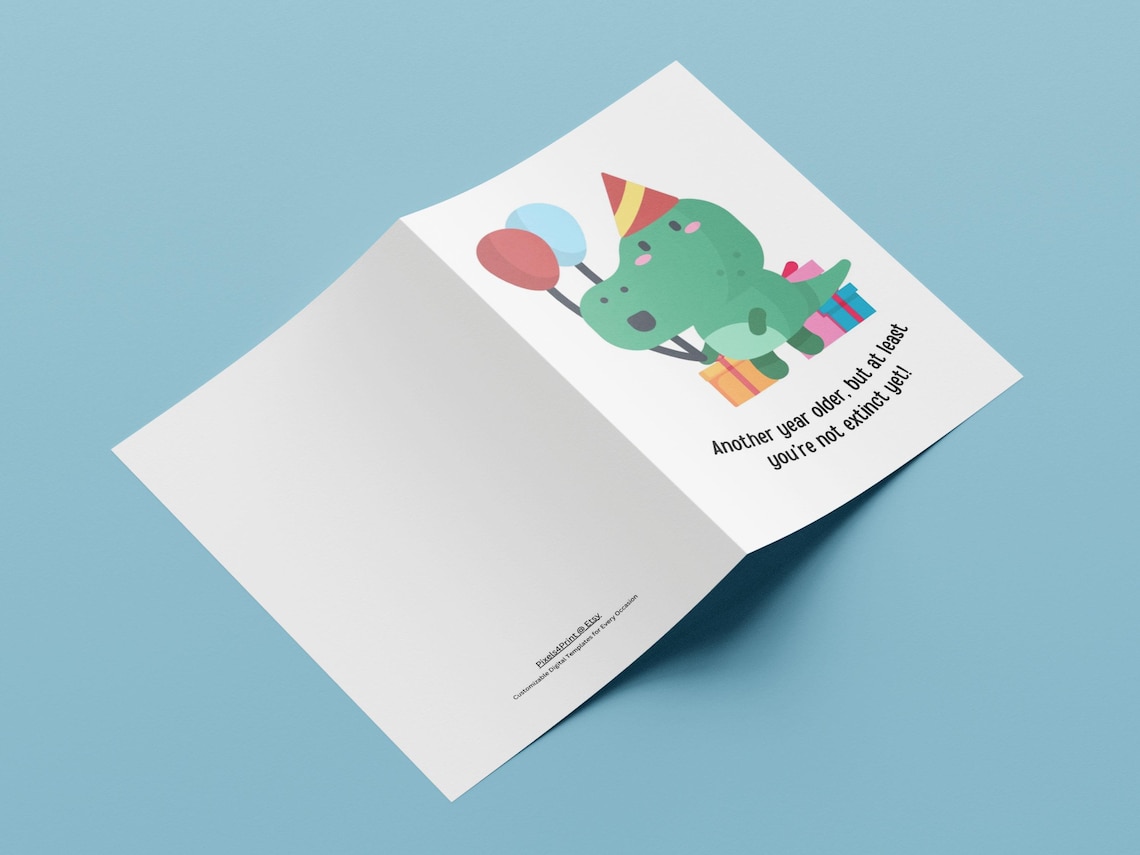10 Printable Funny Birthday Card Templates | Witty and Punny Greeting ...