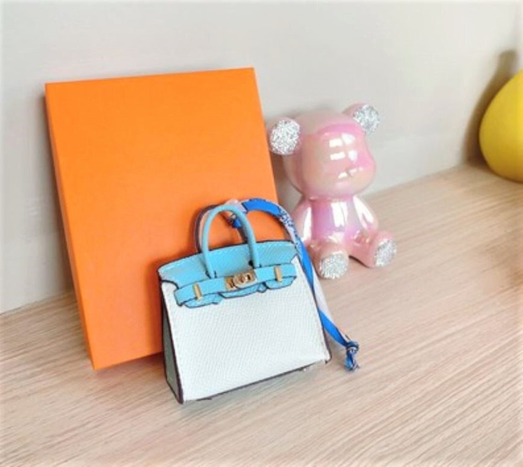 Dollhouse Miniature Handbag Doll Handbag white Body Blue - Etsy