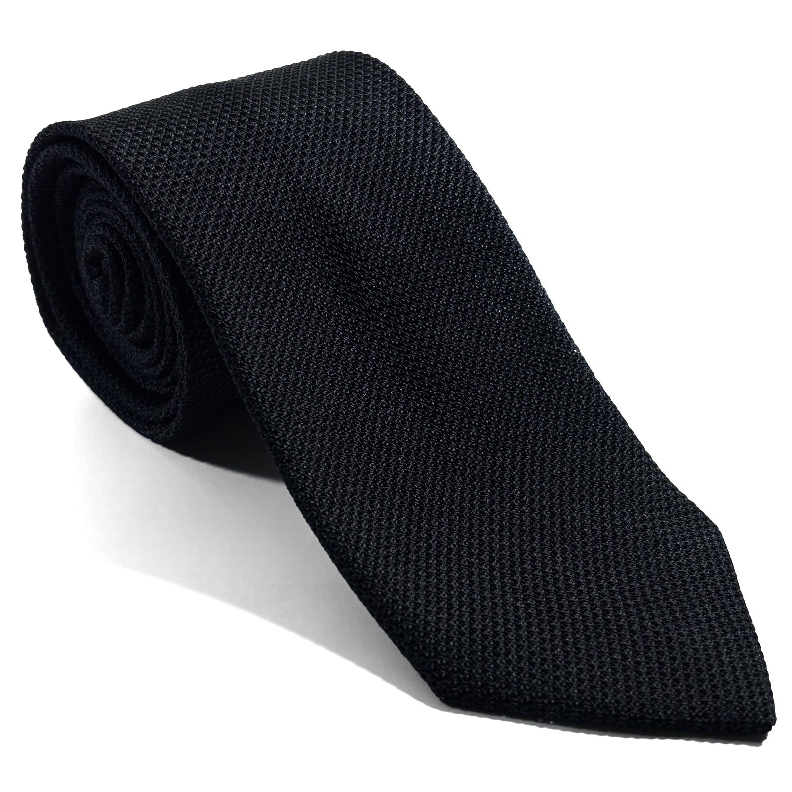 Black Silk Grenadine Tie (garza Fina) Handmade in Italy - Etsy