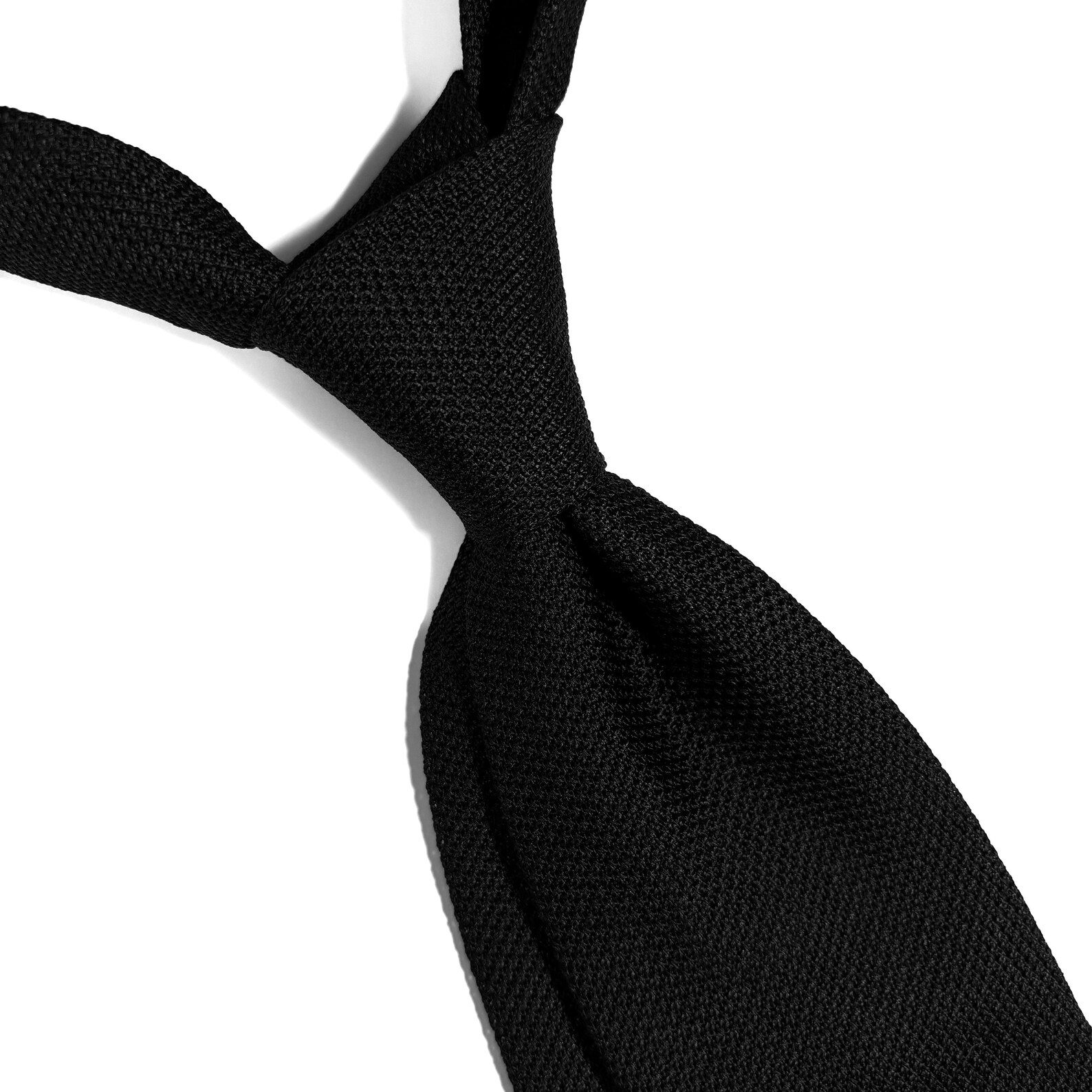 Black Silk Grenadine Tie (garza Fina) Handmade in Italy - Etsy