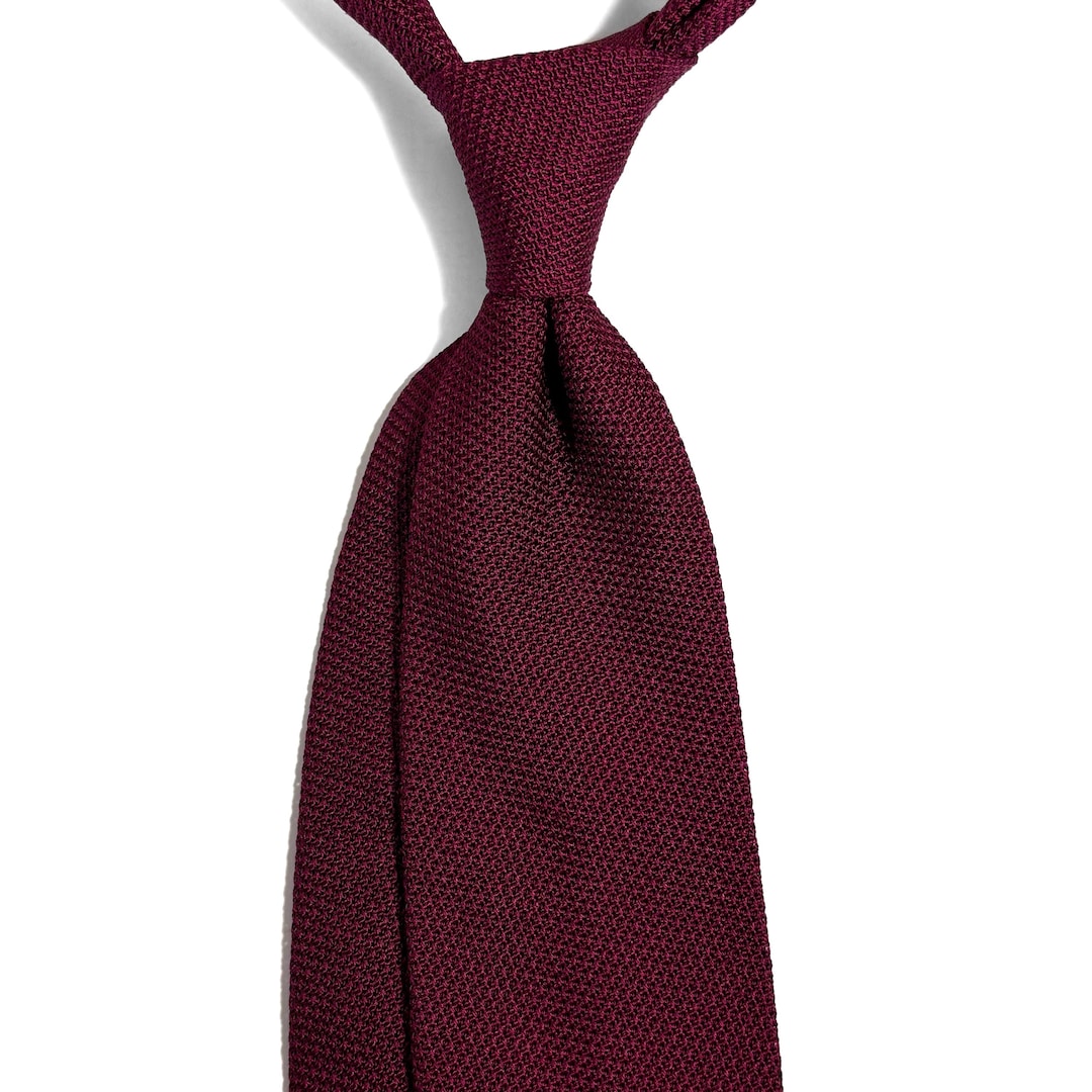 Burgundy Silk Grenadine Tie (garza Fina) Handmade in Italy - Etsy