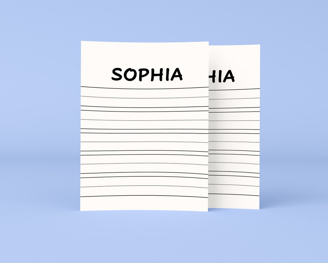Custom Personalized Name Tracing Sheet to Practice Handwriting ...