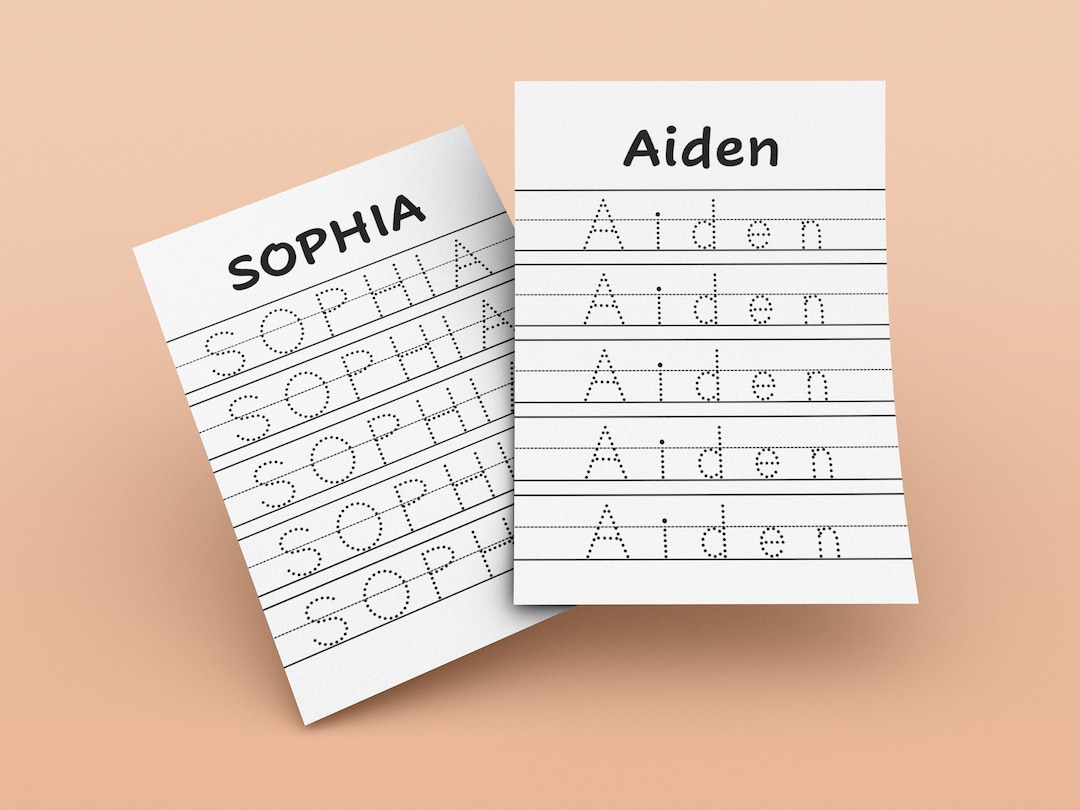 Custom Personalized Name Tracing Sheet to Practice Handwriting ...