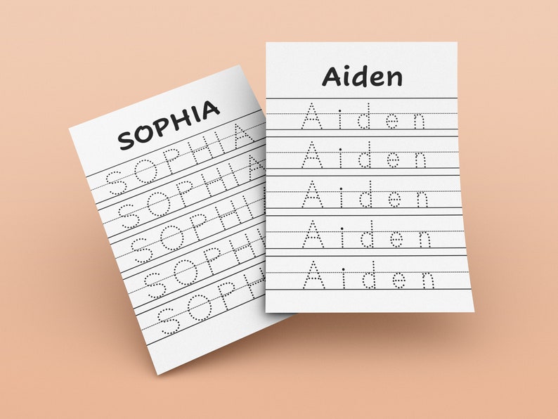 Custom Personalized Name Tracing Sheet to Practice Handwriting ...