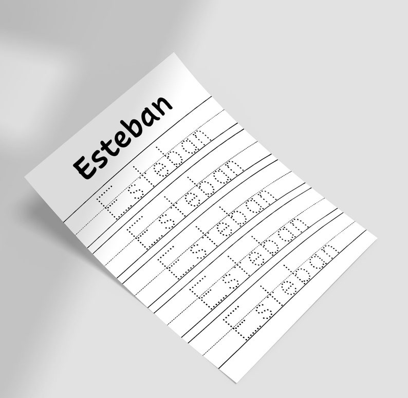 Custom Personalized Name Tracing Sheet to Practice Handwriting ...
