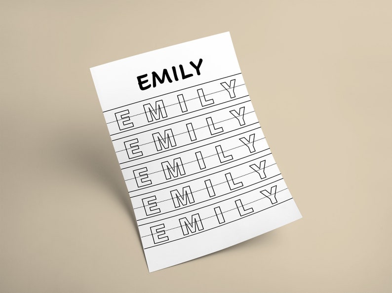 Custom Personalized Name Tracing Sheet to Practice Handwriting ...