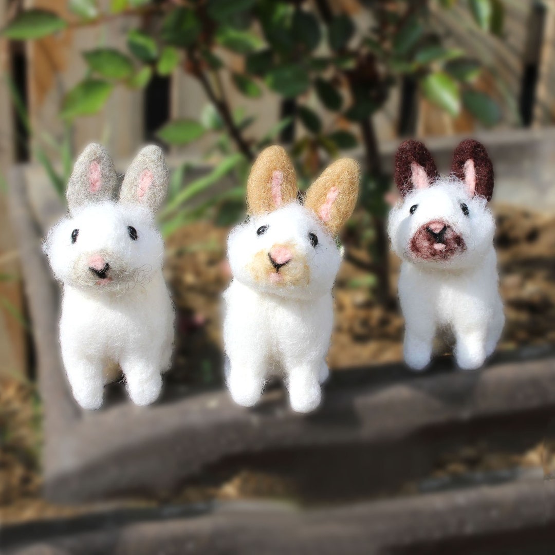 Wool Felt Poking Rabbit Jewelry Accessories Furniture Desktop Ornaments ...