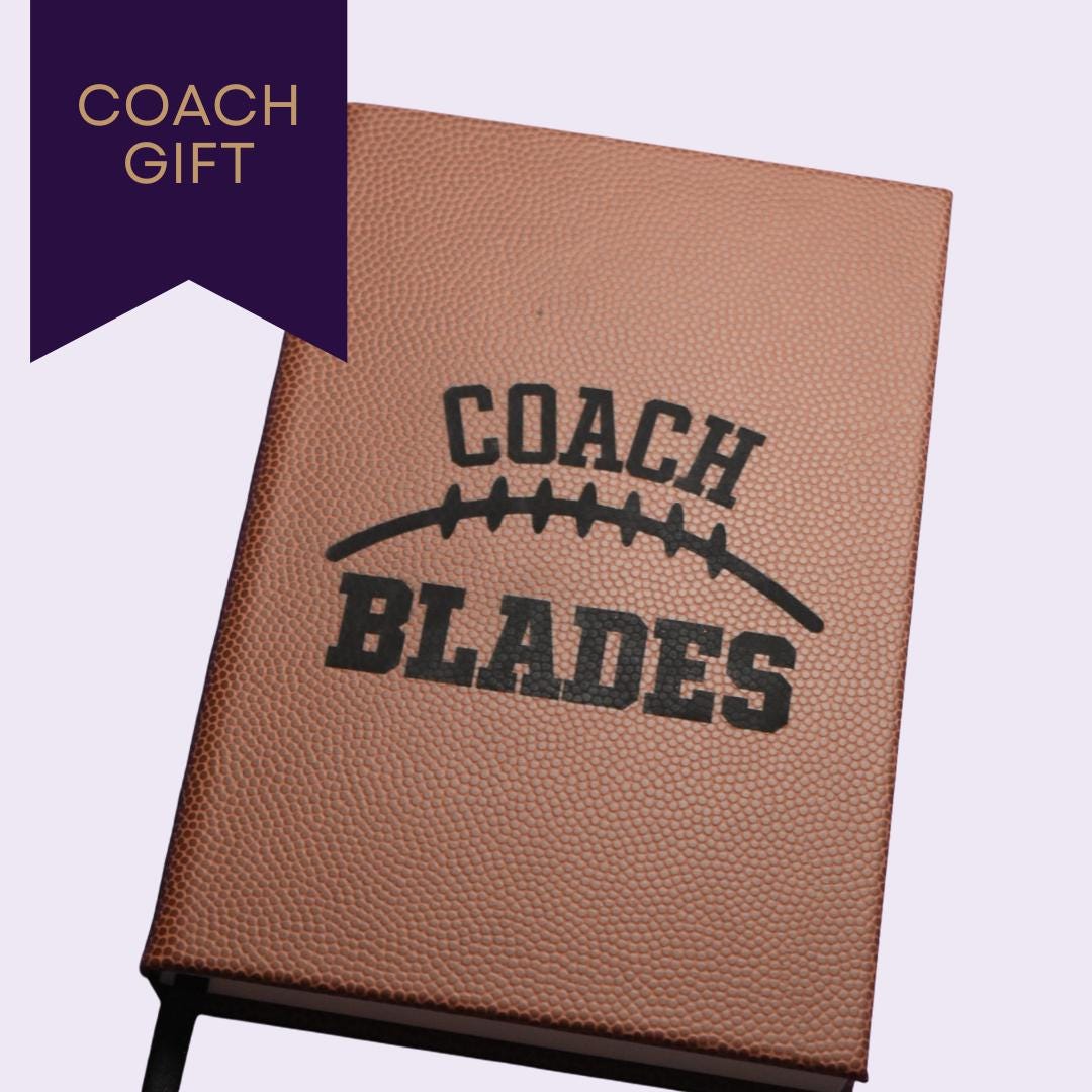 Personalized Leather Football Journal Custom Coach Gift Team Playbook ...