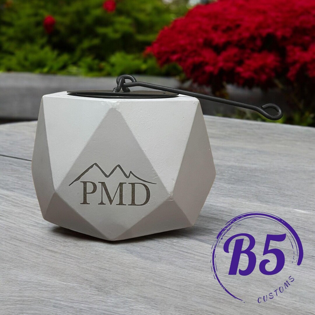 Tabletop Fire Pit Engraved Concrete Fire Bowl Custom Gift Mini Fire Pit ...