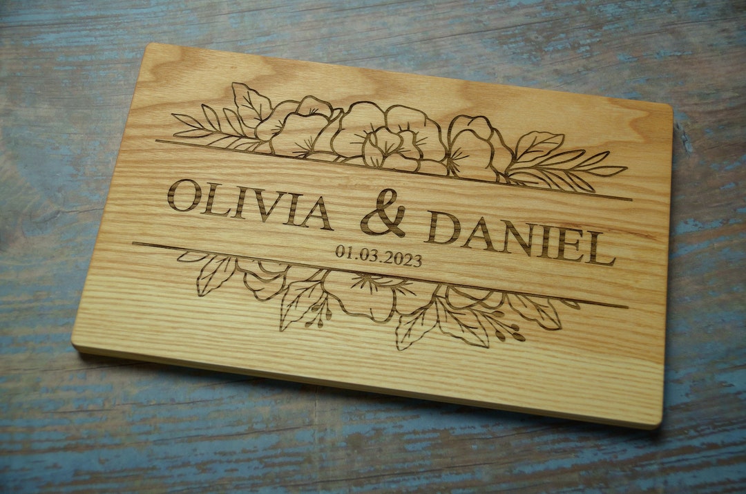 Schneidebrett Personalisiert Schneidebrett Mit Gravur Geschenk Hochzeit ...
