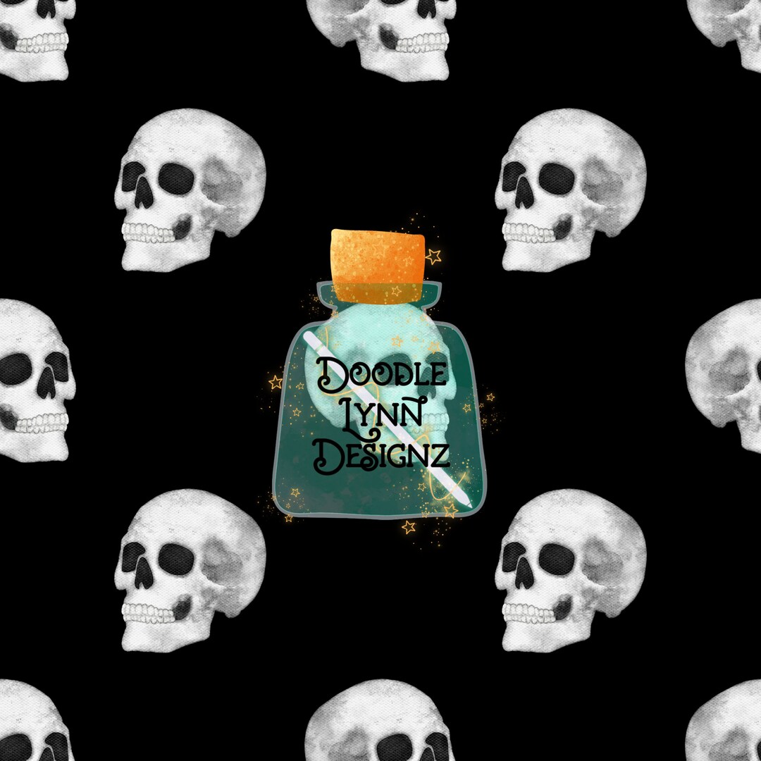 Skull Seamless Repeating Pattern, Watercolor Skull Digital File - Etsy