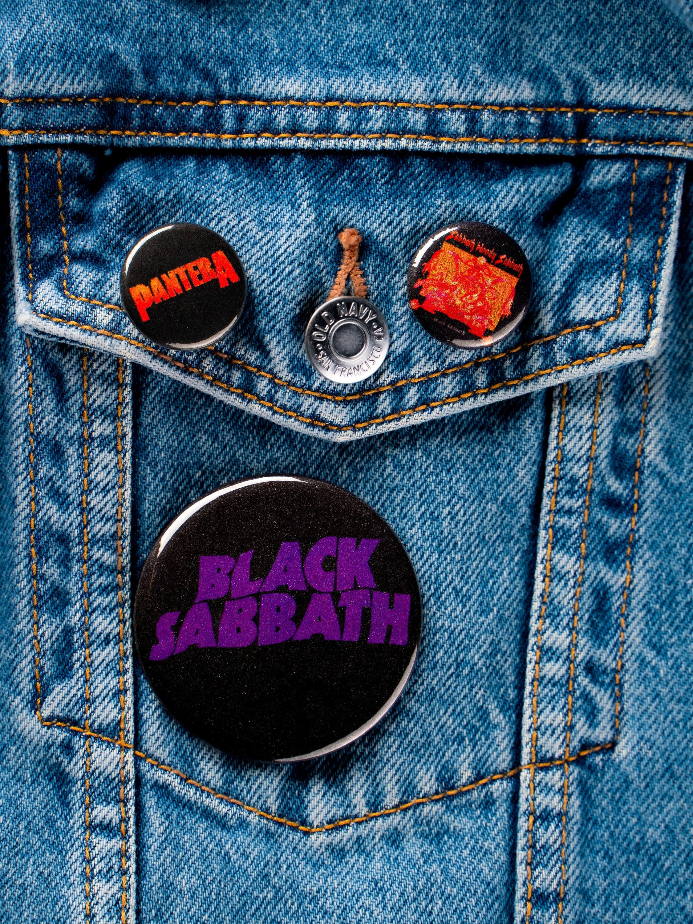Black Sabbath Pins Heavy Metal Buttons Heavy Metal Pins - Etsy