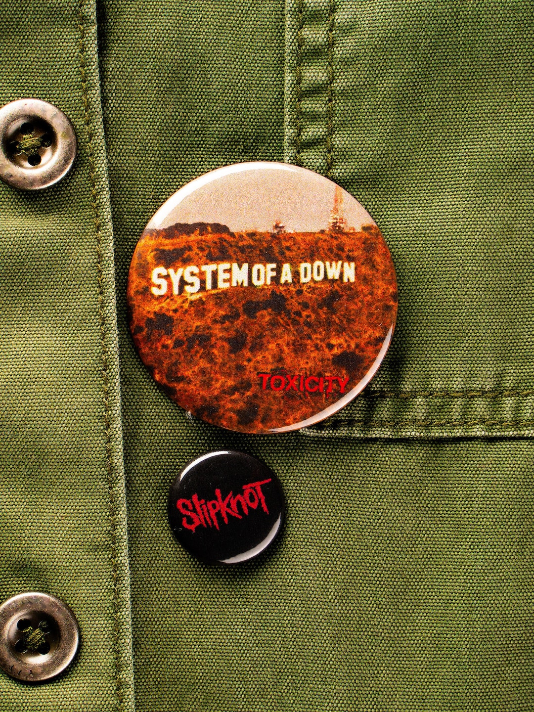 Slipknot Pin, Heavy Metal Buttons, Heavy Metal Pins, Music Buttons ...