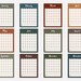 Monthly Calendar | Yearly Calendar | Printable Digital File | Blank ...
