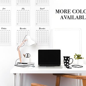 Monthly Calendar | Yearly Calendar | Printable Digital File | Blank ...