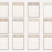 Monthly Calendar Yearly Calendar Printable Digital File Blank Calendar ...