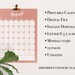 Monthly Calendar Yearly Calendar Printable Digital File Blank Calendar ...