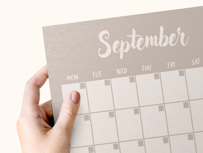 Monthly Calendar | Yearly Calendar | Printable Digital File | Blank ...