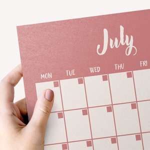 Monthly Calendar Yearly Calendar Printable Digital File Blank Calendar ...