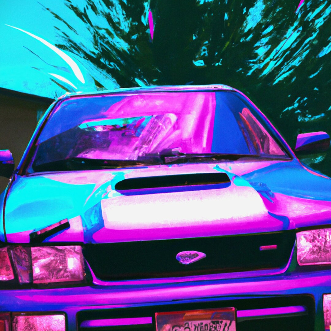 Subaru Printable Poster Neon Lights - Etsy