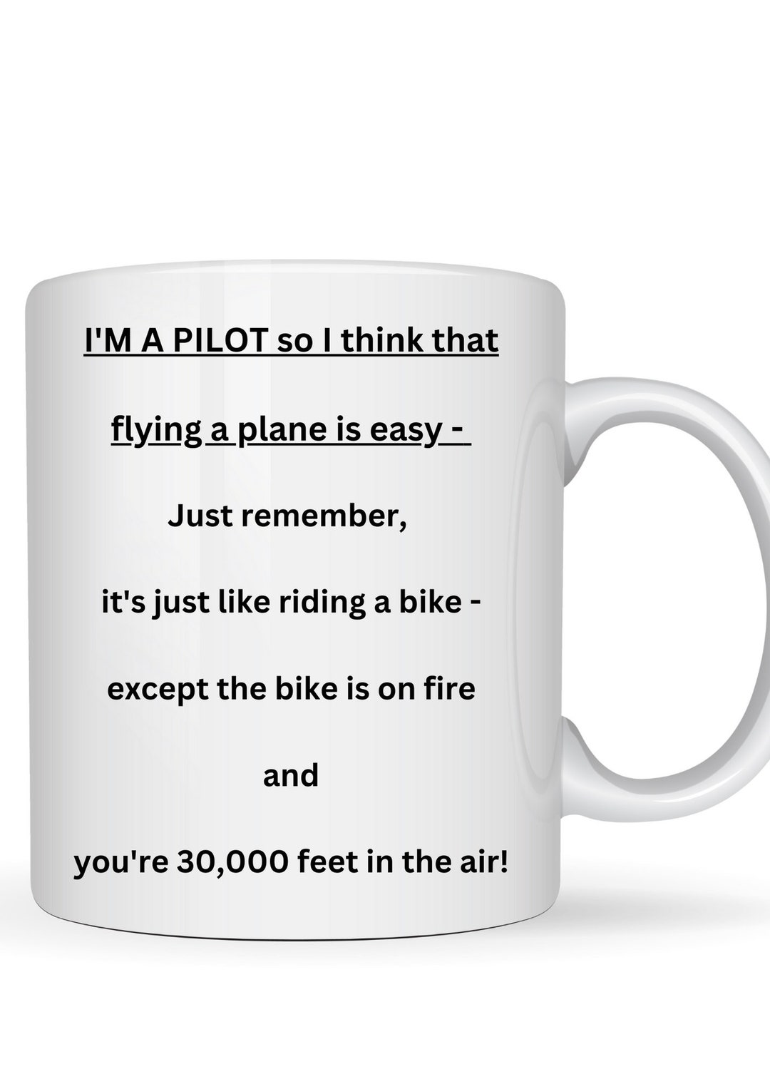 I'm A Pilot Coffee Mug Funny Pilot Coffee Mug Funny - Etsy