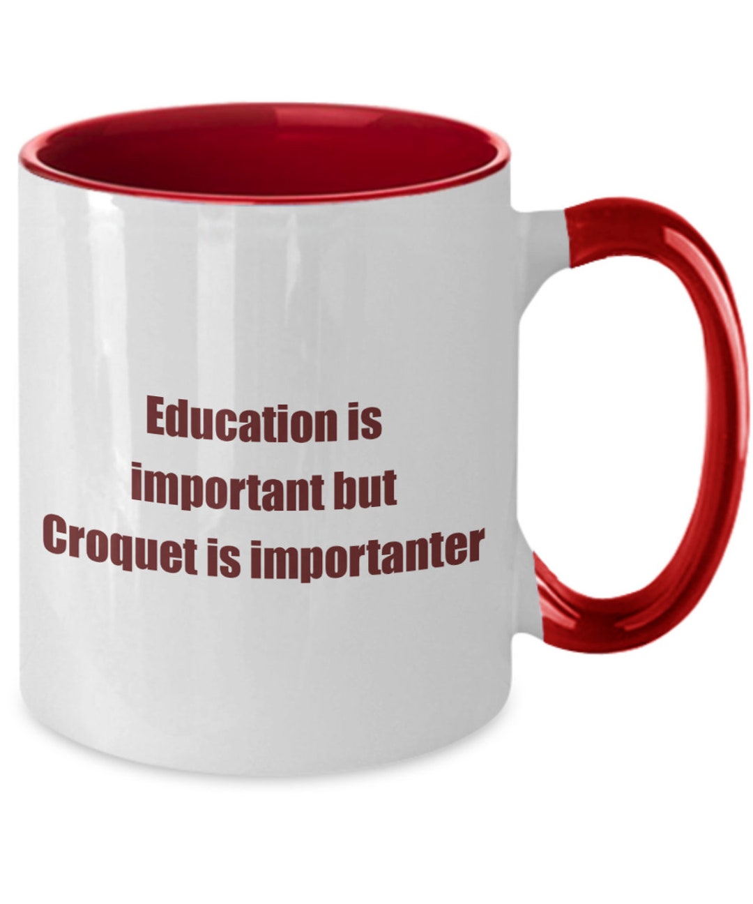 Croquet Mug, Sports Gifts, Hobbies Gifts, Education is Important but ...