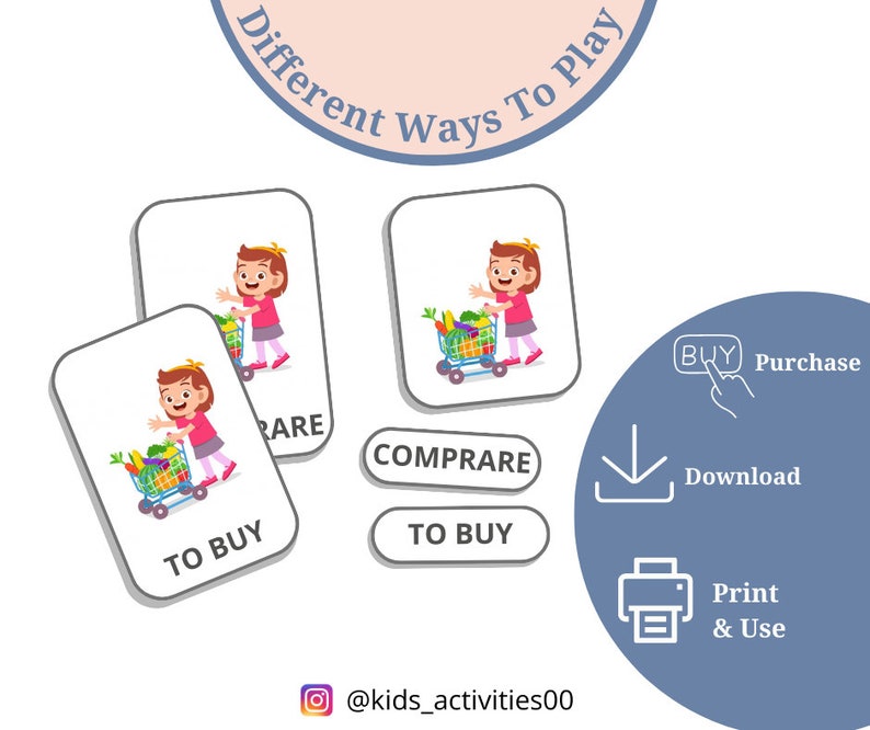 English| Italian| Verbs| Verbs| Bilingual Flashcards | Kids ...