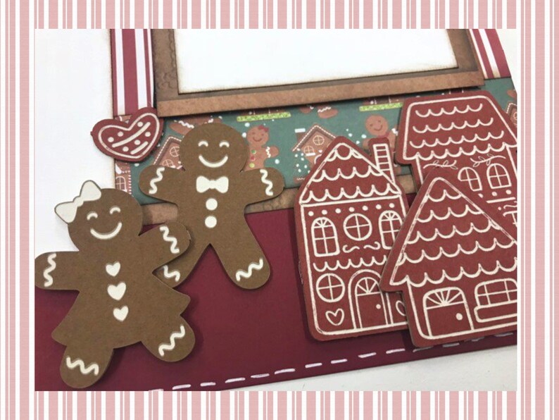 Gingerbread Christmas Scrapbook Kit - Etsy