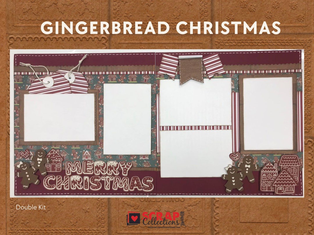 Gingerbread Christmas Scrapbook Kit - Etsy