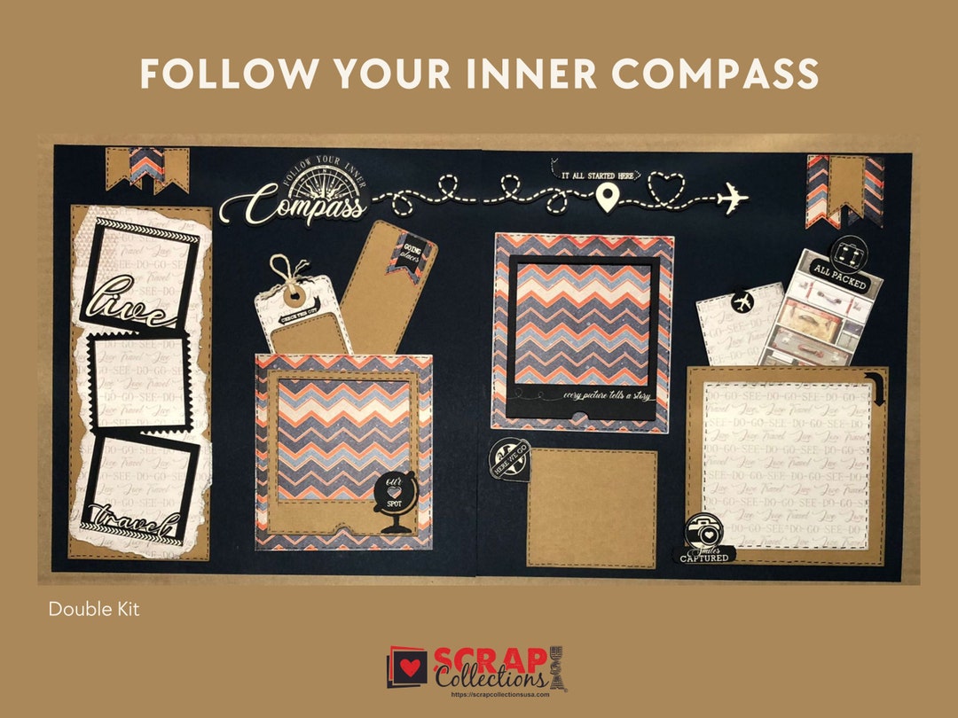 Follow Your Inner Compass Scrapbook Kit - Etsy