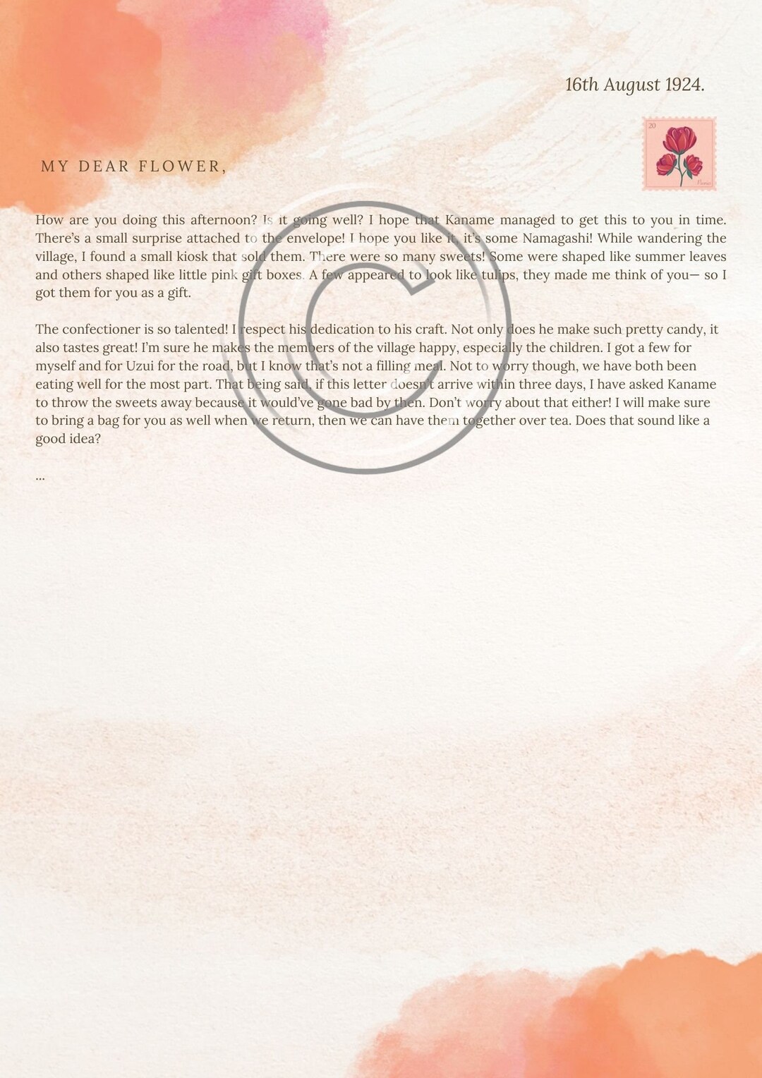 My Letter to You ~ Comforting Character Letters - Etsy