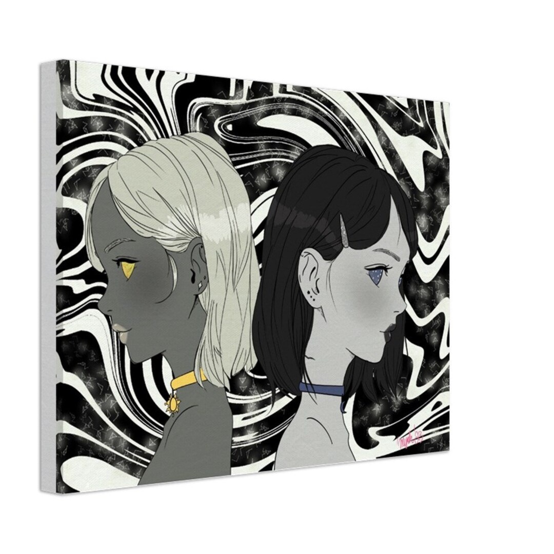 Eclipse Twins Canvas - Etsy