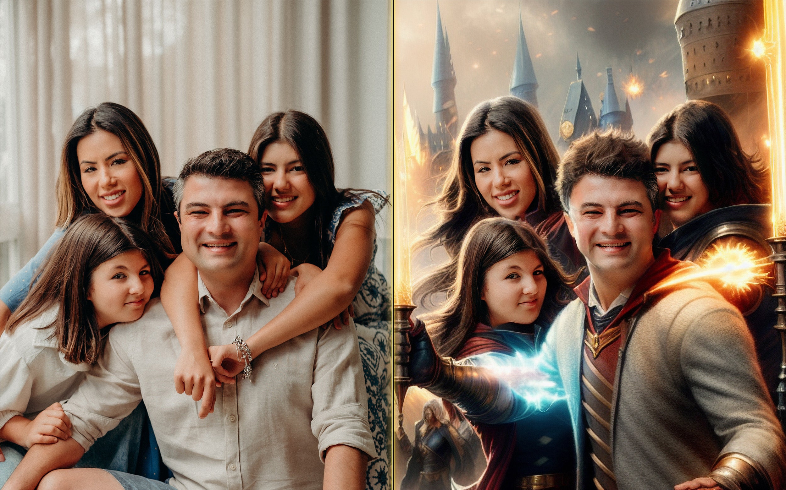 Custom Portrait in Wizard Style, Harry Potter Universe Portrait ...