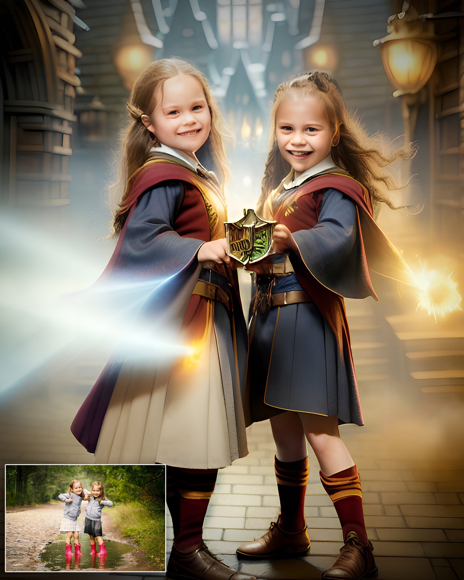 Custom Portrait in Wizard Style, Harry Potter Universe Portrait ...