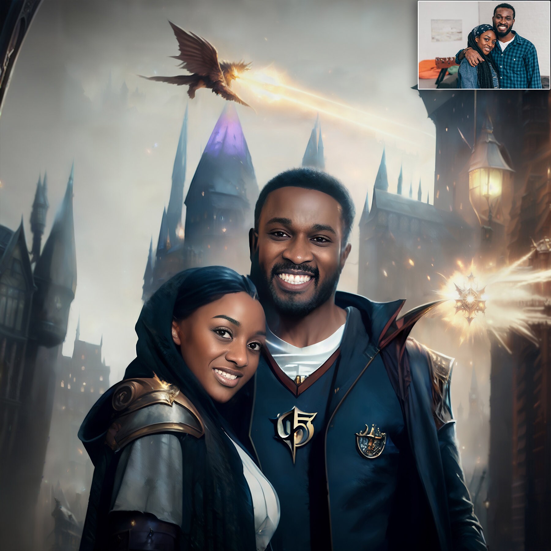 Custom Portrait in Wizard Style, Harry Potter Universe Portrait ...