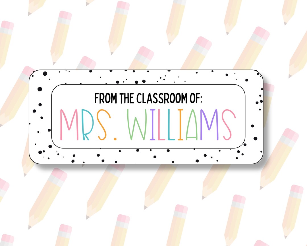 Teacher Labels Teacher Name Book Labels Personalized - Etsy