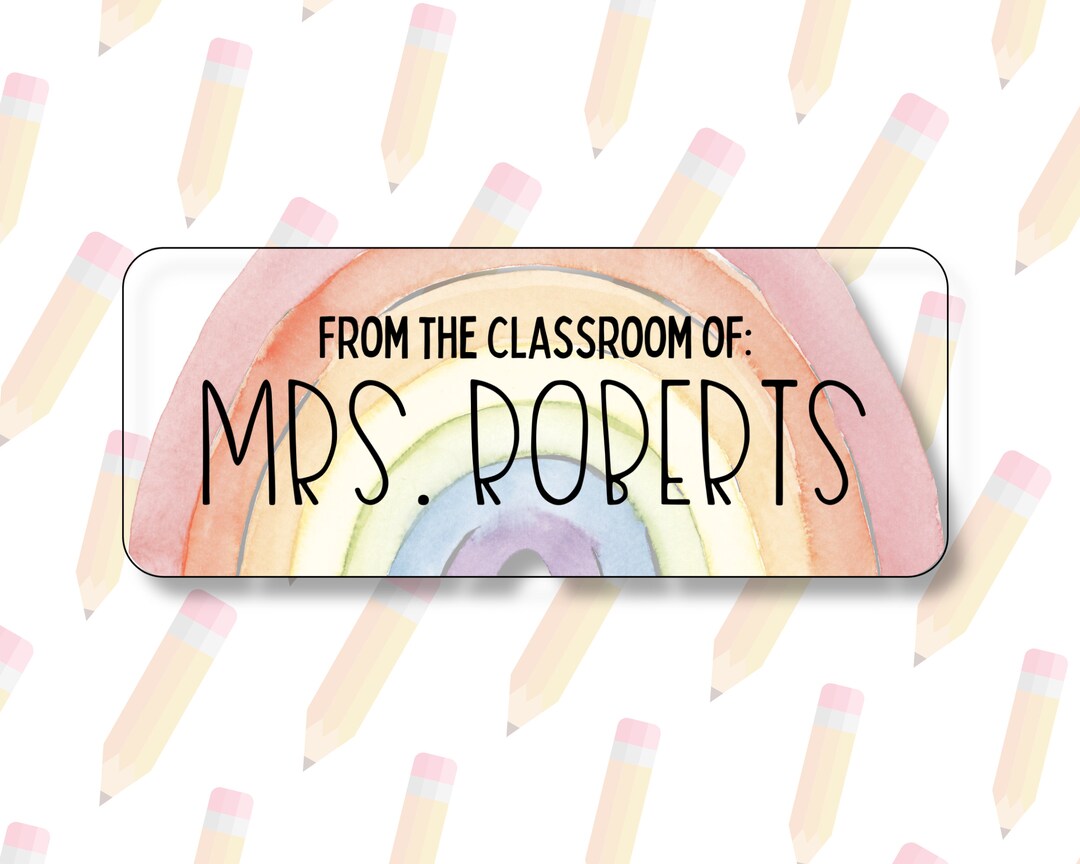 Teacher Labels Teacher Name Book Labels Personalized - Etsy