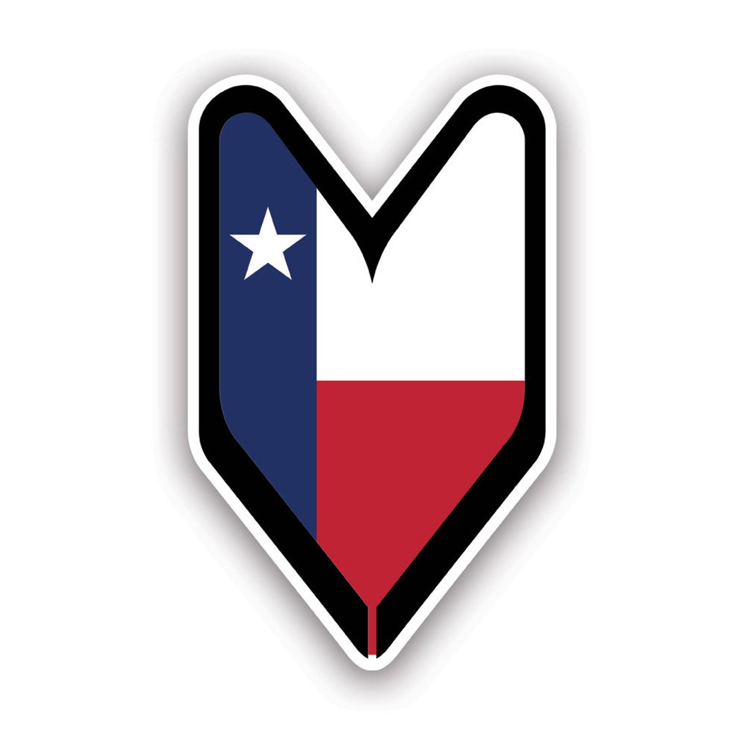 Texas Driver Badge Sticker - Decal - American Made - UV Protected ...
