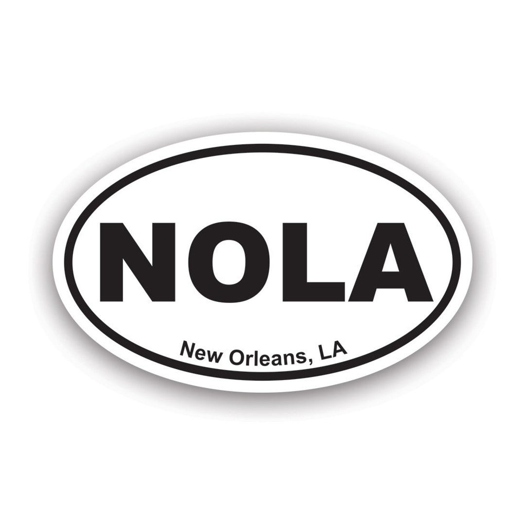 NOLA New Orleans Oval Sticker - Decal - American Made - UV Protected ...