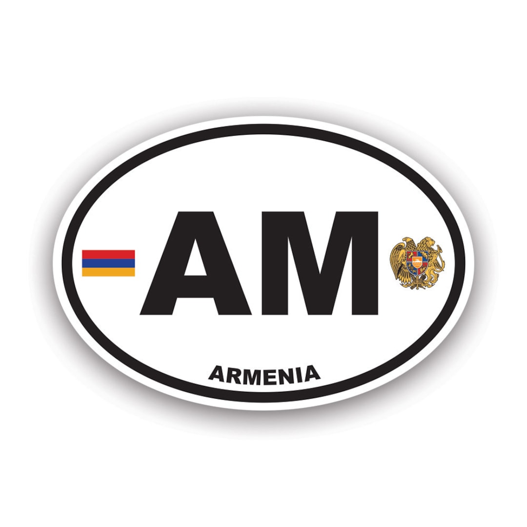 Armenia Oval Sticker - Calcomanía - American Made - UV Protected ...