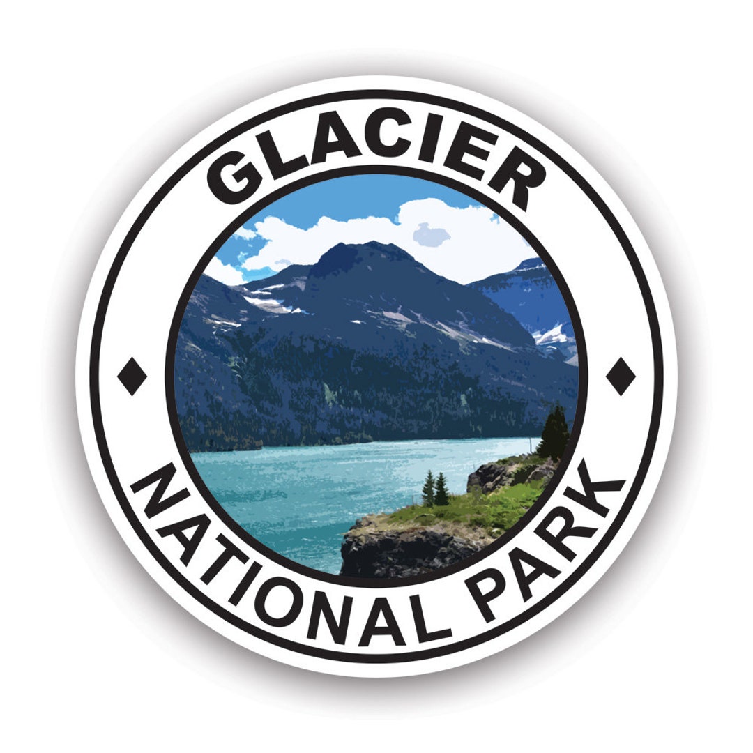 Glacier National Park Sticker - Decal - American Made - UV Protected ...