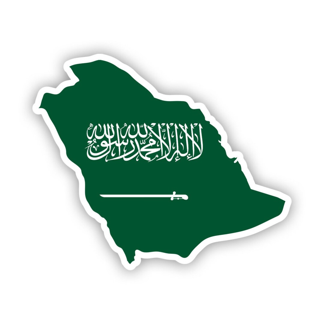 Arabian Shaped Saudi Arabia Flag Sticker Decal American Made UV ...