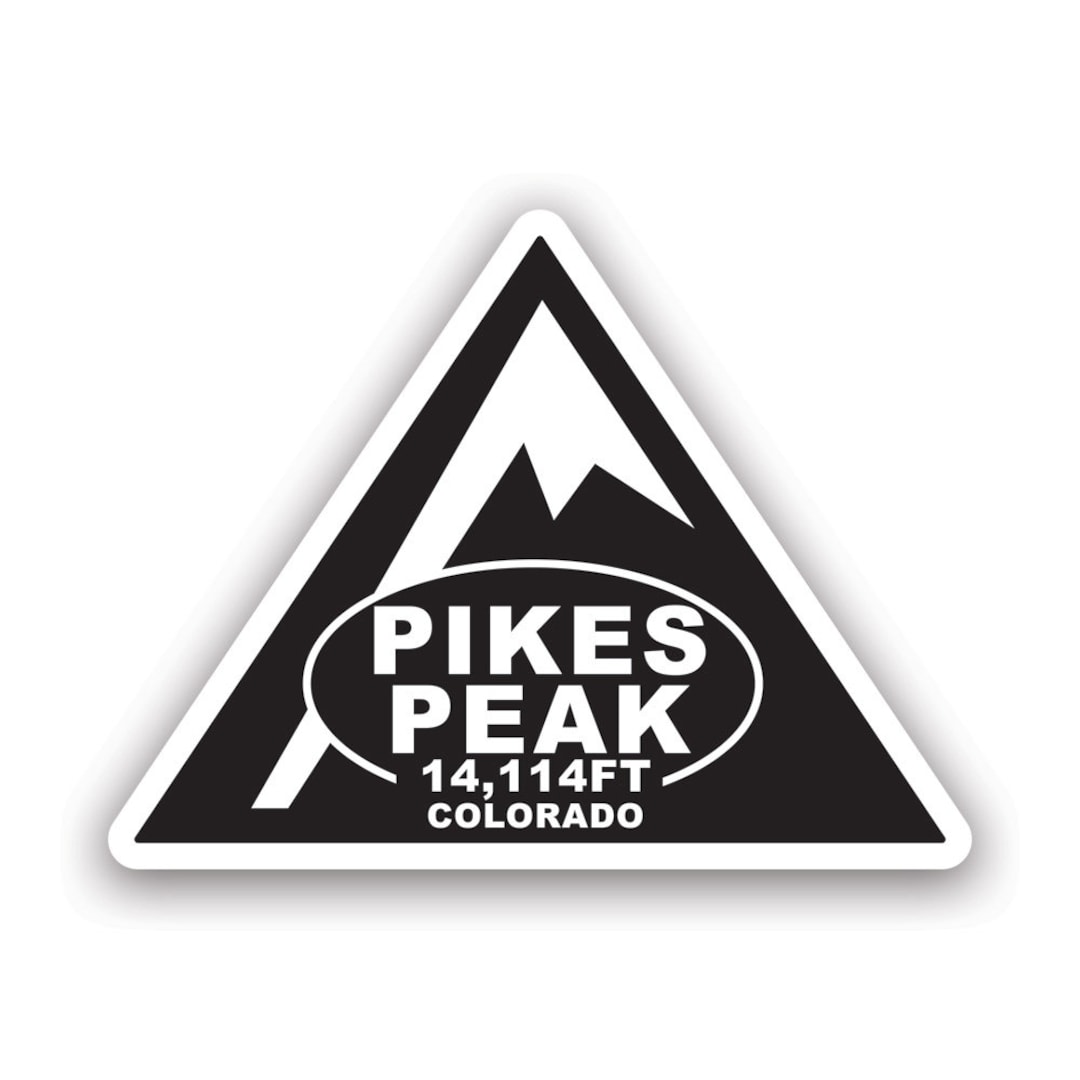 Triangle Pikes Peak Sticker - Decal - American Made - UV Protected - Co ...