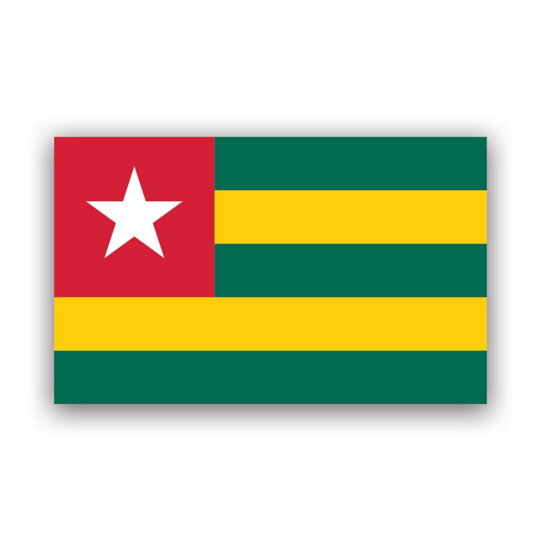 Togolese Flag Sticker - Decal - American Made - UV Protected Togo Tgo ...