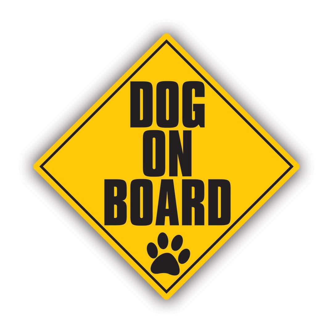 Caution Dog on Board Sign Sticker Decal American Made UV Protected Car ...