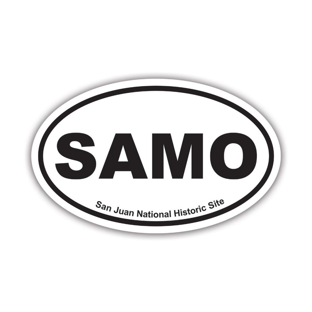 San Juan National Historic Site SAMO Oval Sticker - Decal - American ...