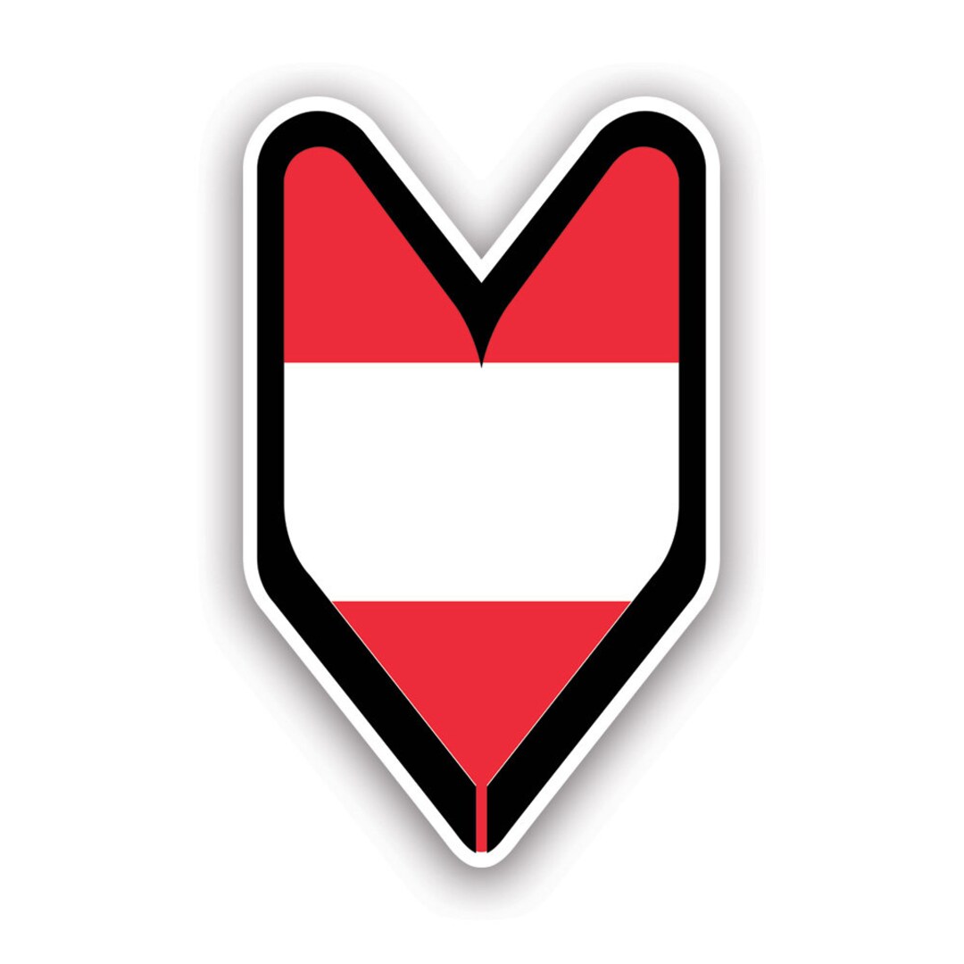 Austrian Driver Badge Sticker - Decal - American Made - UV Protected ...
