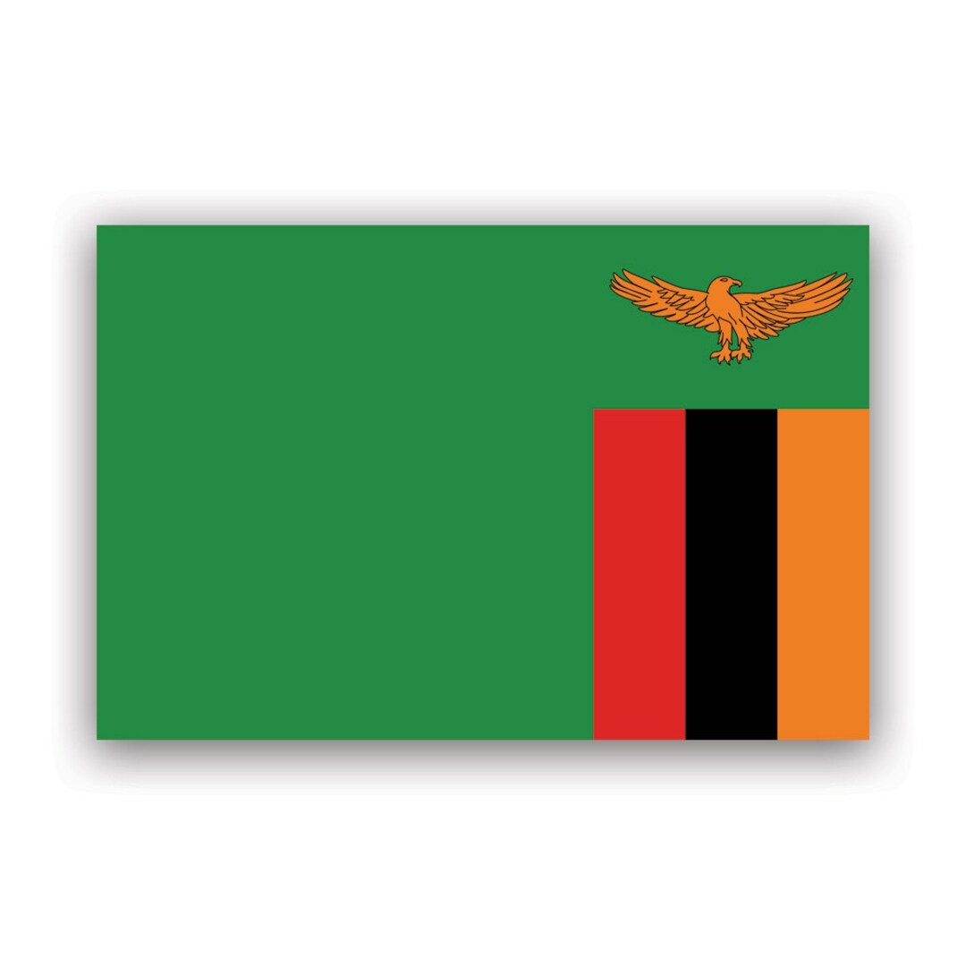 Zambian Flag Sticker Decal American Made UV Protected Zambia Zmb Zm - Etsy