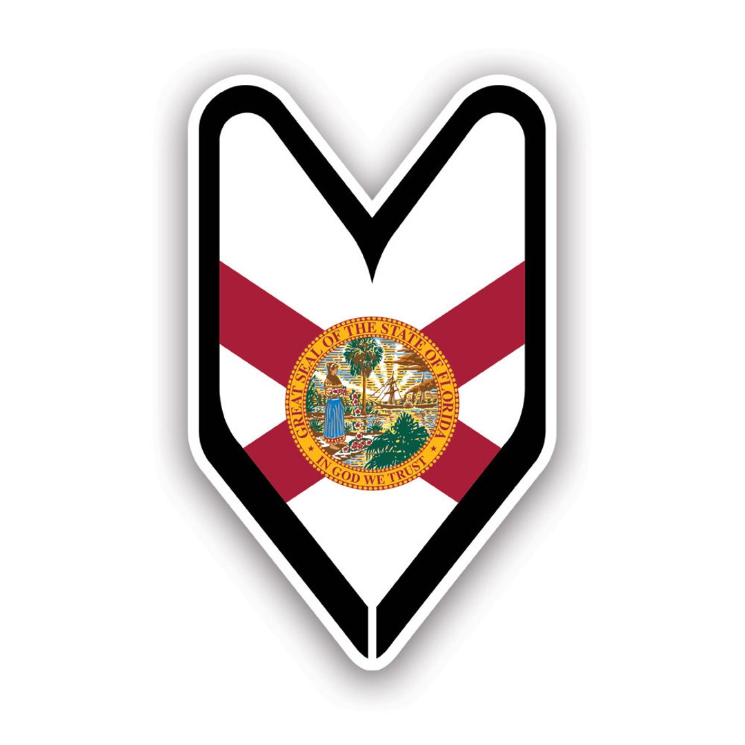 Florida Driver Badge Sticker - Decal - American Made - UV Protected ...